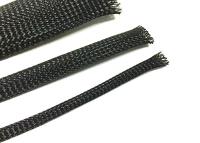 China Customized Logo PET Expandable Braided Sleeving 50mm Wear Resistance Cable Protection for sale