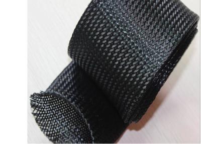 China Custom PET Expandable Braided Sleeving Fire Resistant UL VW-1 150°C Cable Protection for sale
