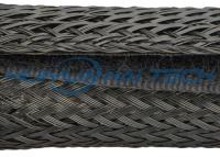 China Fireproof Velcro Cable Sleeve 8mm-15mm Diameter PET Mesh with Fire Resistance and Abrasion Protection for sale