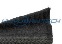 China Fireproof Velcro Cable Sleeve 8mm-15mm Diameter PET Mesh with Fire Resistance and Abrasion Protection for sale