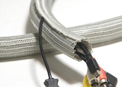 China Colorful PET Self Wrapping Braided Sleeving 6mm to 50mm Flame Resistant Cable Management for sale