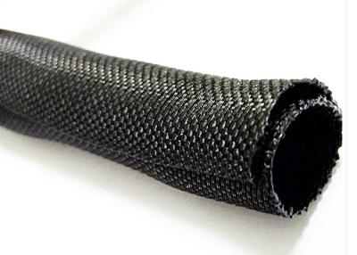China Abrasion Resistant Self Wrapping Split Braided Sleeving For Cable Management Harness for sale