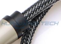 China Halogen Free PET Braided Sleeving 16mm 50mm Flame Retardant Cable Harness Protection for sale