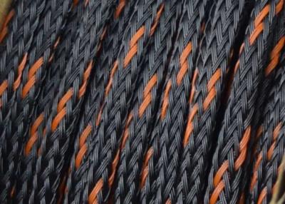 China Black PET Braided Expandable Sleeving 1mm-150mm Heat Resistant Wire Sleeve for sale