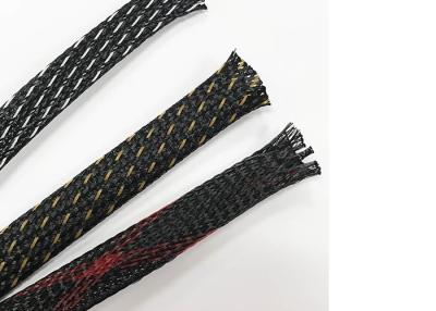 China Flame Proof PET Expandable Braided Sleeving 150% Expansion Cable Protection for sale