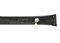 China PET Expandable Braided Zipper Cable Sleeve - 3.3 lbs Breaking Strength, -40°C to +230°C Temperature Range for sale