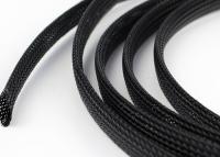 China Wear Resistant Expandable Braided Sleeving Black For Cable Extra Protection for sale