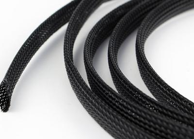 China Wear Resistant Expandable Braided Sleeving Black For Cable Extra Protection for sale