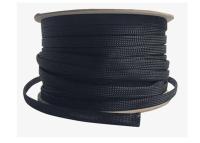 China PET Expandable Braided Sleeving 2mm-65mm Fireproof Cable Management Black for sale