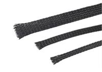 China PET Expandable Cable Sleeving 2mm-65mm High Resilience Polyester Braided Wire Harness Protection for sale
