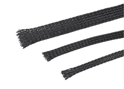China PET Expandable Cable Sleeving 2mm-65mm High Resilience Polyester Braided Wire Harness Protection for sale