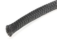 China Flame Retardant PET Braided Cable Sleeving 6mm/25mm UL94-V0 Certified for Wire Harness Protection for sale