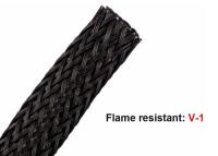 China PET Expandable Braided Sleeving 8mm High Density Flame Retardant UL94 V0 for Auto Wire Harness for sale