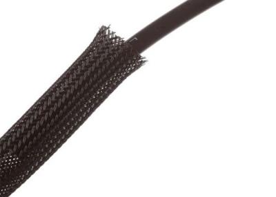 China PET Expandable Braided Sleeving 2mm-65mm Fire Retardant Wire Protection Cable Sleeve UL94 V-0 for sale