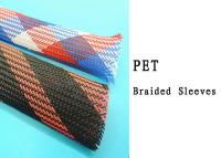 China High Flame Retardant Pet Electrical Braided Sleeving Wide Operating Temp Range for sale