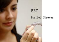 China Flame Resistant PET Expandable Braided Sleeving High Strength Smooth Surface for sale