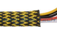 China Black Expandable Braided Electrical Wire Wrap PET Sleeving For Cable Harness for sale