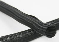 China Cable Harness Self Wrapping Split Braided Sleeving 5mm Side Entry Acid Resistant for sale