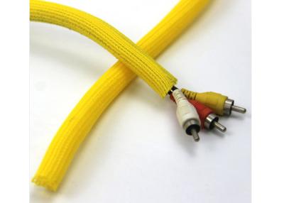 China Non Toxic PET Side Opening Self Closing Cable Wrap , Split Braided Wire Loom for sale