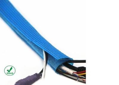 China 25mm Flame Retardant Velcro Braided Cable Wrap for Wire Harness Management - ≥8mm Diameter PET Sleeve for sale