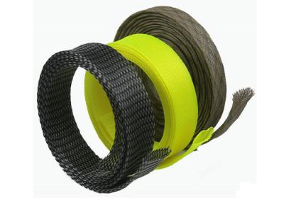 China PET Expandable Braided Sleeving 25mm Abrasion Resistant Cable Management UL VW-1 for sale