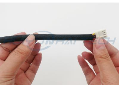 China PET Self Wrapping Split Braided Sleeving For Wire / Cables Harness Management for sale