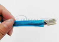 China Blue PET Expandable Braided Sleeving 0.25mm for Wire Cable Harness Management 150% Expansion for sale