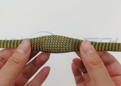 China Nylon 66 Flat Filament Braided Wire Loom High Temperature 150C UL VW-1 Flame Resistant Cable Sleeving for sale