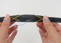 China Nylon 66 Flat Filament Braided Wire Loom High Temperature 150C UL VW-1 Flame Resistant Cable Sleeving for sale