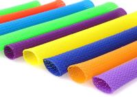 China High Temperature Flexible PET Expandable Braided Sleeving UL VW-1 for Automotive Cable Protection -50°C to 150°C for sale