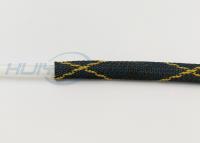 China Yellow Cross Color Electrical Braided Sleeving Environmentally - Friendly for sale
