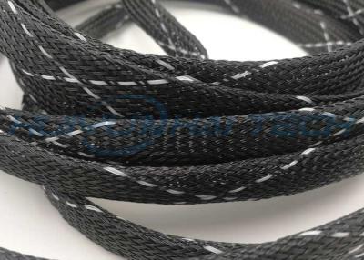 China PET Expandable Braided Sleeving 5-10mm OD Cable Management with UL VW-1 Flame Resistance for sale