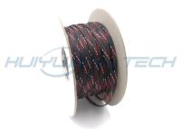 China Red PET Expandable Braided Sleeving 0.25mm for Wire Cable Harness Protection 150% Expansion for sale