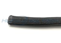 China Open Type PET Self Wrapping Split Braided Cable Protection Sleeve 150°C VW-1 for sale
