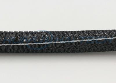China Pure PET Strong Black Self Wrapping Split Braided Sleeving Good Flexibility for sale