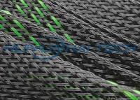 China 23mm Black PET Braided Expandable Sleeving for Cable Management - 72 Carriers, 0.25mm Strands, -40°C to 125°C Operating Range for sale