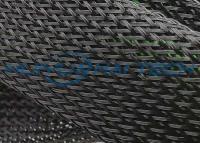 China 23mm Black PET Braided Expandable Sleeving for Cable Management - 72 Carriers, 0.25mm Strands, -40°C to 125°C Operating Range for sale