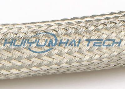 China Tinned Copper Braided Sleeving 0.10mm Wire EMI Shielding 900°C Heat Resistant for sale