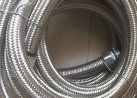 China Stainless Steel Braided Cable Sleeving 20-40mm OD with 1000°C Melt Point for Wire and Hose Protection for sale
