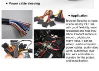 China Wear Resistant PET Expandable Braided Sleeving 1/8 to 2 Inch High Density Cable Protection for sale