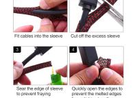 China PET Expandable Braided Sleeving 20mm Abrasion Resistant Cable Management Wire Protection Sleeve for sale