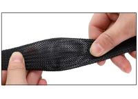 China 15mm PET Expandable Braided Sleeving - Flame Retardant Cable Management, -70°C to 125°C Temperature Range for sale