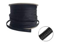 China 15mm PET Expandable Braided Sleeving - Flame Retardant Cable Management, -70°C to 125°C Temperature Range for sale