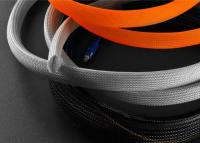 China Black PET Expandable Braided Sleeving 150% Expansion Wear Resistant for Data Signal Line Protection for sale