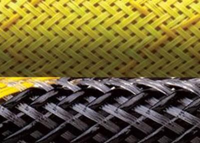 China PET Expandable Braided Cable Sleeve Fire Resistant Wire Loom 150°C UL VW-1 for sale