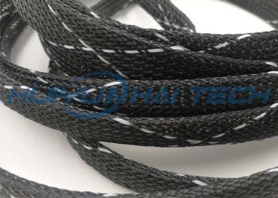 China PET Heat Resistant Braided Sleeving 0.25mm/0.20mm for Industrial Hoses and Cables Protection -50°C to +150°C for sale