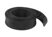 China PET Expandable Braided Cable Sleeving 20mm Size, -70°C to 125°C Temperature Range, UL 94 V1 Flame Retardant for sale