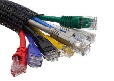 China PET Expandable Braided Sleeving 150% Abrasion Resistant Cable Wire Harness Protection UL RoHS for sale