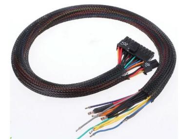 China Fire Retardant Expandable PET Cable Sleeve 150% Expansion Black for Wire Harness Protection for sale