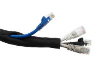 China Self Wrapping Split Braided Sleeving PET Heat Resistant Cable Wrap 3mm-50mm for sale